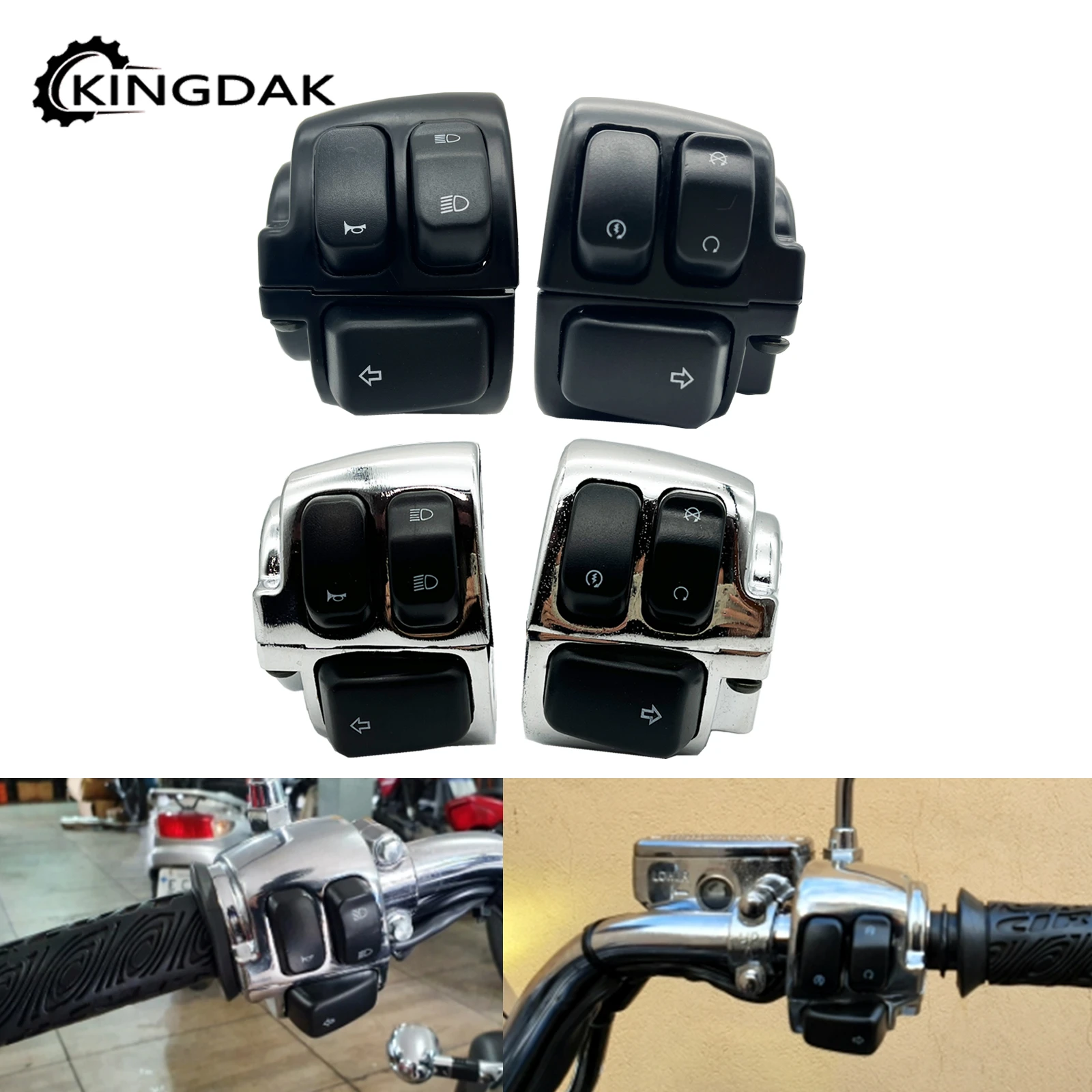 Motorcycle 1"25mm Handlebar Control Switch With Wiring Harness For ...