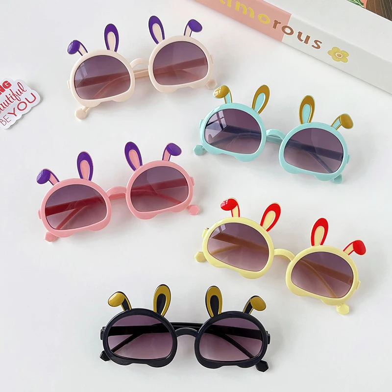 2024-New-Children-Fashion-Colors-Rabbit-Ears-UV400-Sunglasses-Baby ...