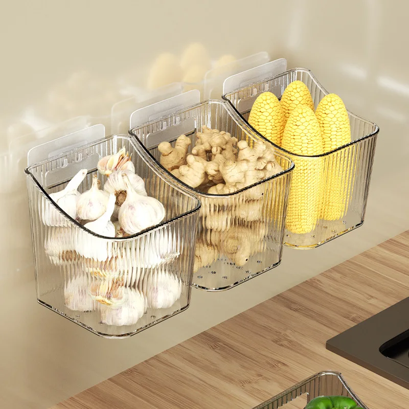 Onion-and-Garlic-Storage-Box-Kitchen-Acceesories-Perforation-free-Wall ...