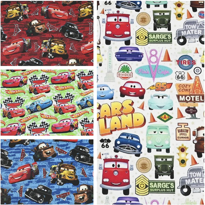 Tissu-en-coton-Disney-Cars-tissu-de-voiture-de-courtepointe-couture-de ...
