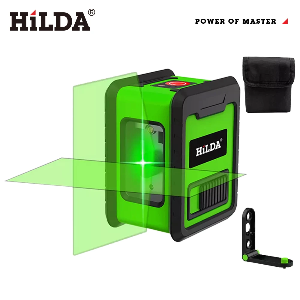HILDA-Laser-Level-Meter-2-Lines-Cross-Green-Level-Laser-Horizontal ...