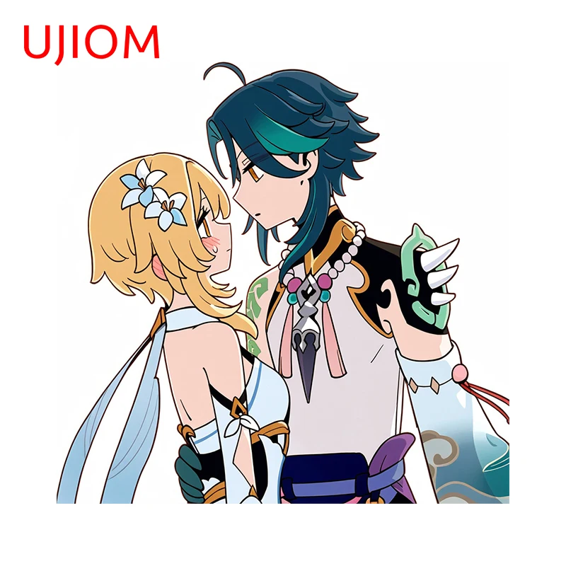 UJIOM-13cm-X-12-7cm-Xiao-and-Lumine-Genshin-Impact-Wall-Stickers ...