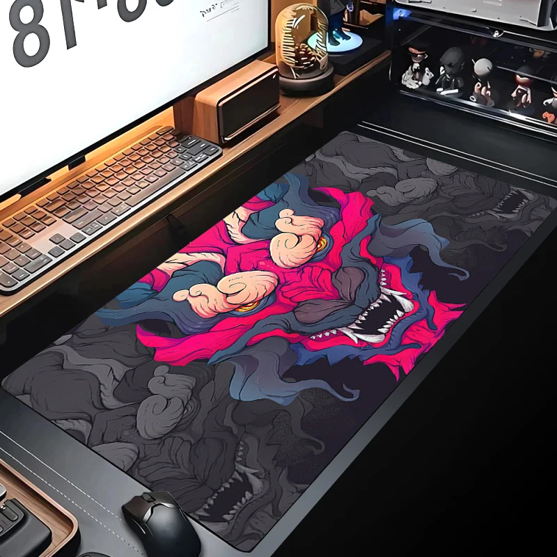 Oni-Mask-Mouse-Pad-para-Gamer-Locking-Edge-Large-Mousepad-Non-Slip ...