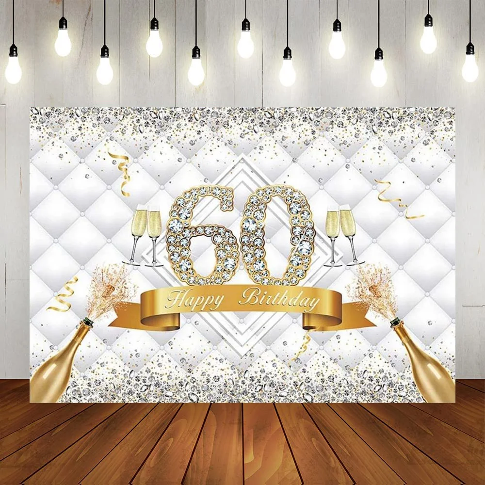 Gold-Glitter-Happy-60th-Birthday-Party-Backdrop-Silver-High-Heels ...