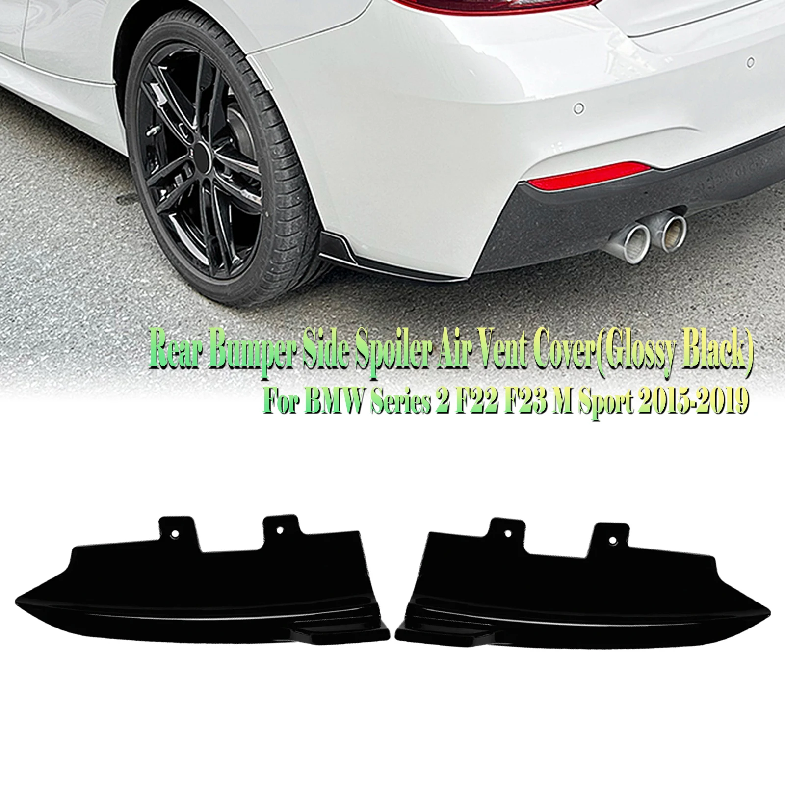 For-BMW-2-Series-F22-F23-M-Sport-2015-2019-Rear-Bumper-Side-Spoiler-Air ...