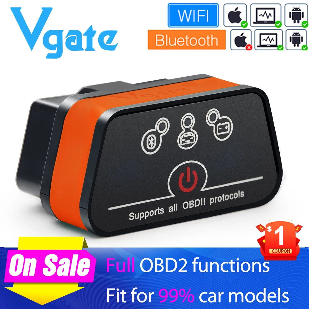 Icar2 Obd2 Scanner Vgate Icar Pro V2.3 Wifi/bluetooth For Ios/android ...