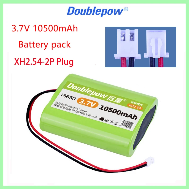 DOUBLEPOW-18650-Battery-Pack-10500mah-3-7V-Xh2-54-2p-Plug-Li-lon ...