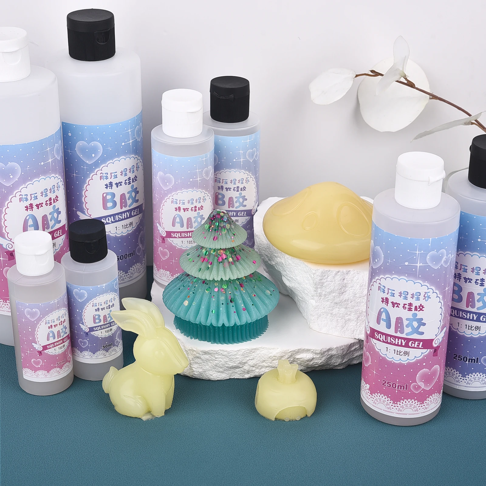 1-1-AB-Squishy-Gel-de-resina-epoxi-l-quido-Extra-suave-Kits-de ...