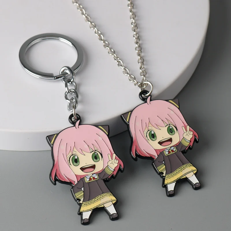 Anime Spy X Family Key Chain Metal Enamel Pendant Cartoon Loyor Anya ...