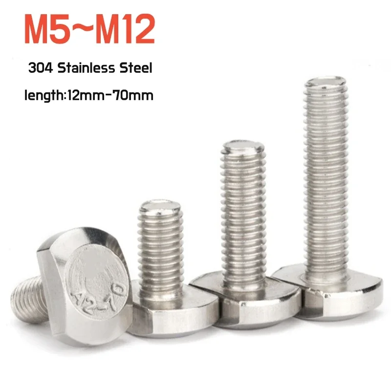 1~10pcs M5 M6 M8 M10 M12 T-Style T-Shape Punch Milling Machine Screw ...