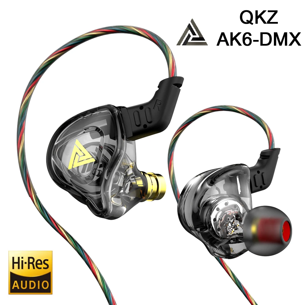 Black-QKZ-AK6-DMX-HiFi-Headphones-Copper-Driver-Extra-Bass-Earbuds-with ...