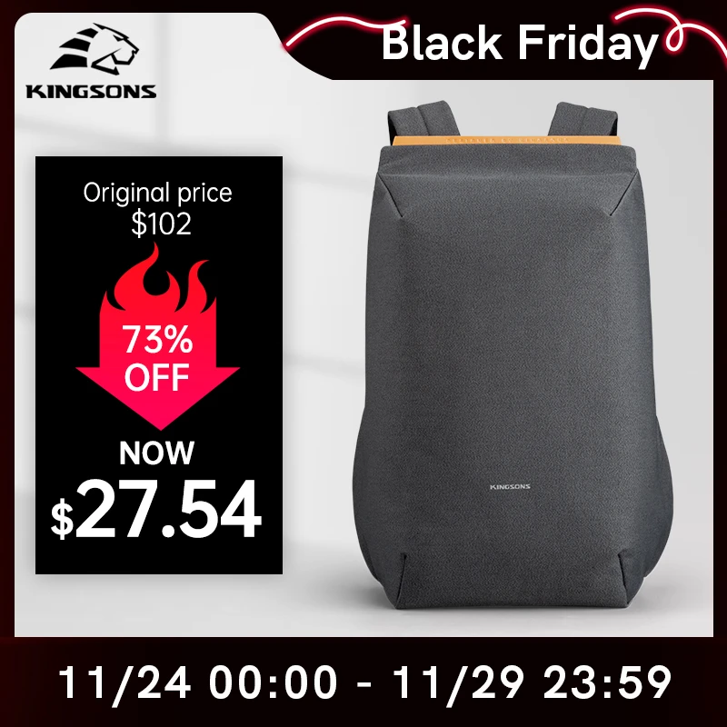 Kingsons 15.6'' New Waterproof Backpacks Usb Charging School Bag Anti ...