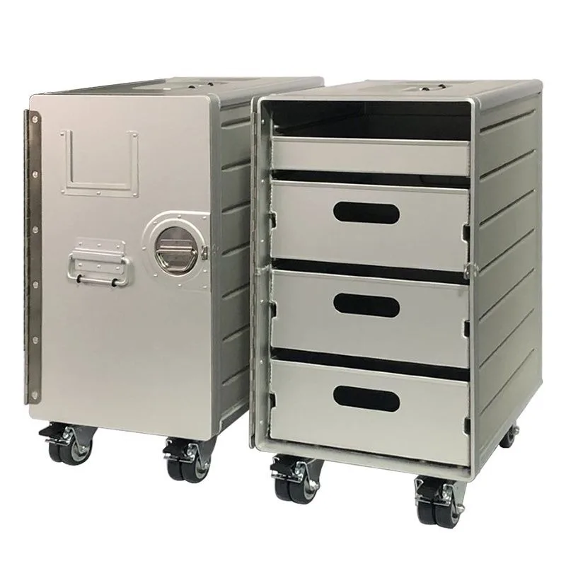 Metal Storage Box Minimalism Organizer Cabinet Boxes with Wheel Living ...