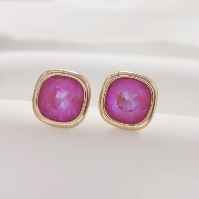 Square Jewellery Earrings made with Austrian Crystal For Women Party ...