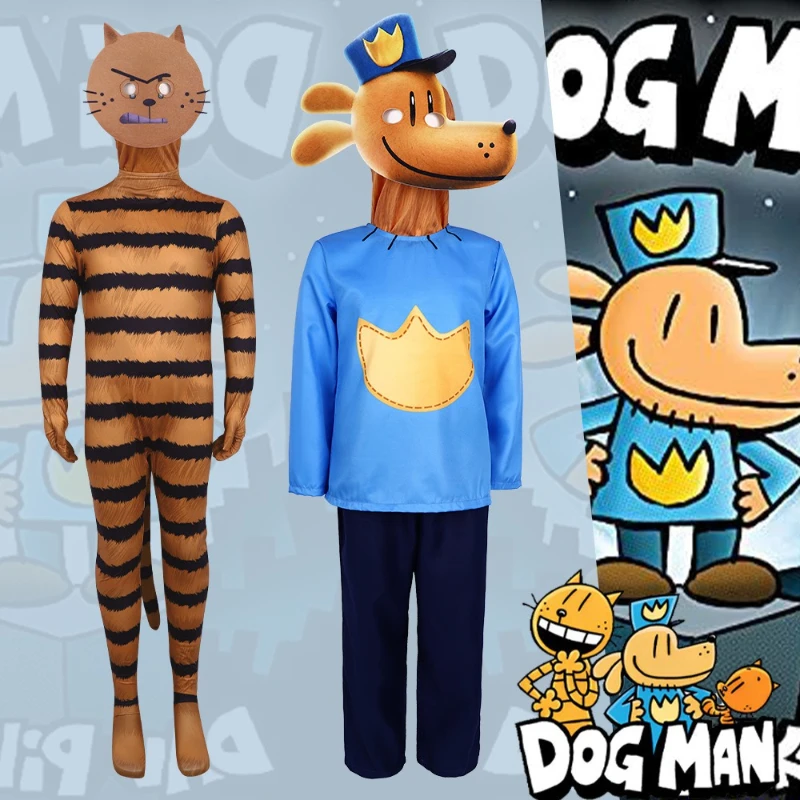 Anime Dog Man Cosplay Costume Children's Sizes Halloween Carnival Kids ...