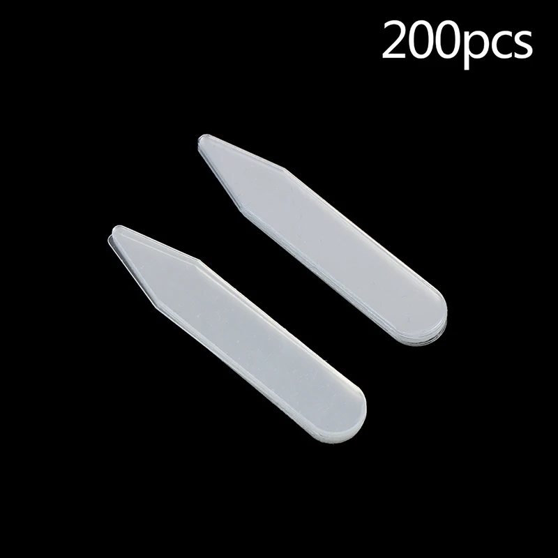 200Pcs Plastic Collar Stiffeners Stays Bones Set For Dress Shirt Collar ...