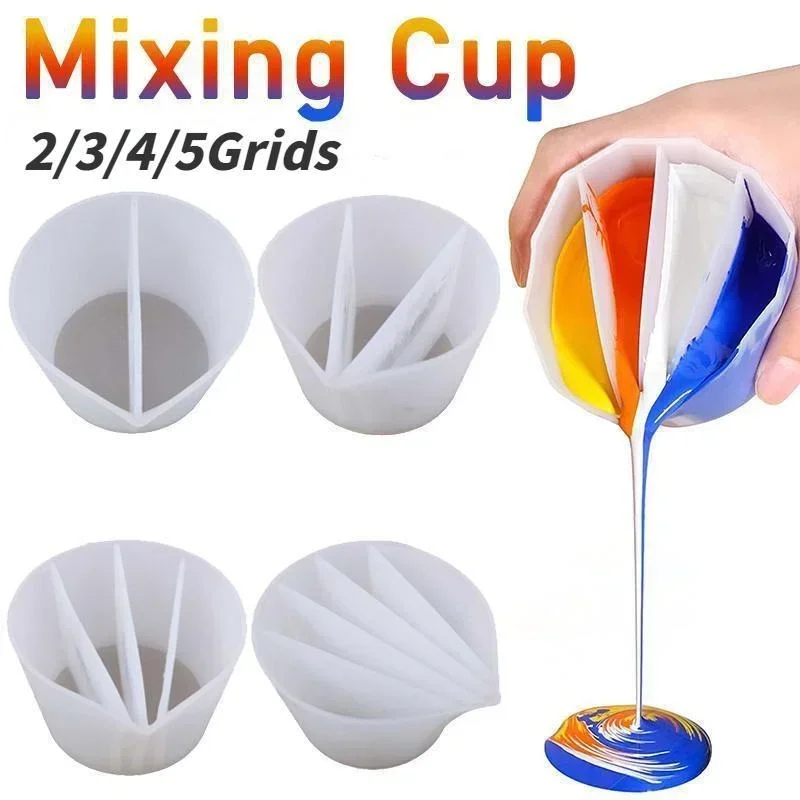 2-3-4-5-Grids-Silicone-Palette-Cups-Mixing-Cup-Compartment-Cup-DIY ...