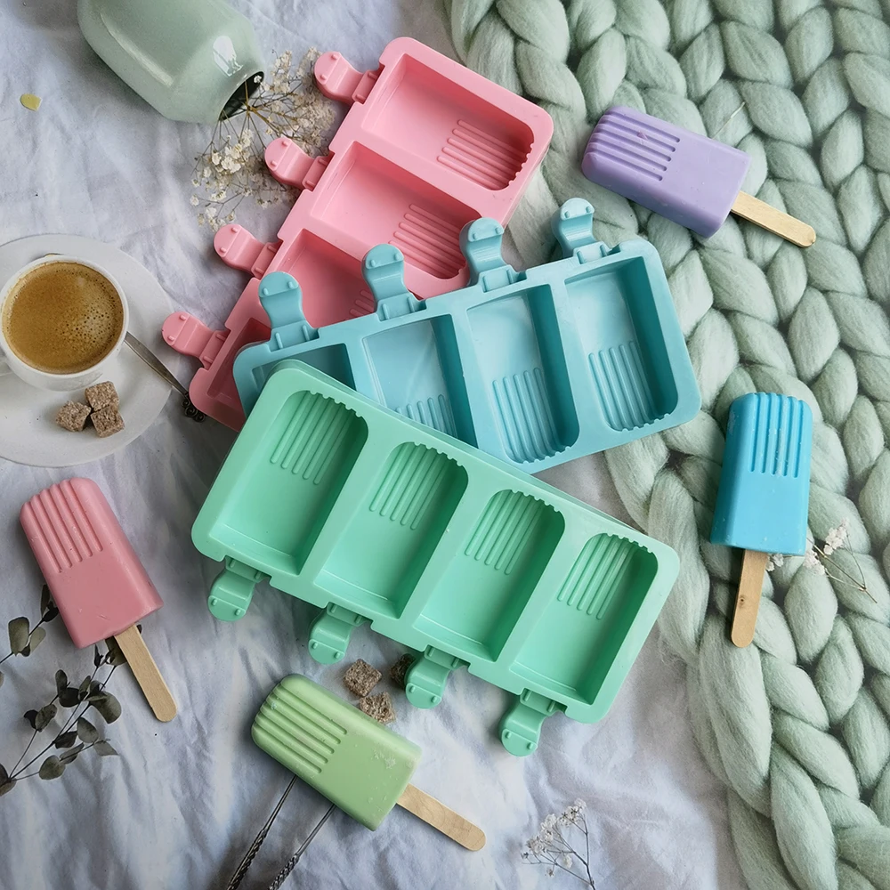 4-cavidade-borla-silicone-sorvete-molde-picol-moldes-diy-caseiro-desser ...