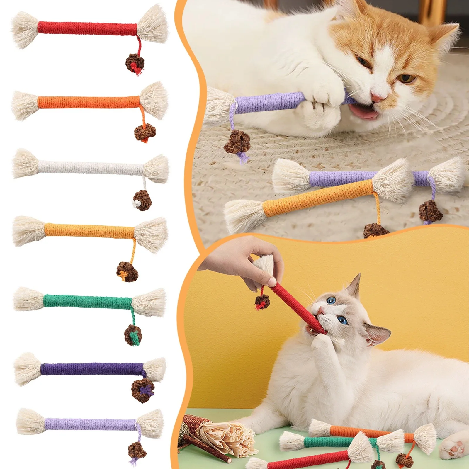 1pc-Cat-String-Toy-Interactive-Cat-Scratcher-Cotton-Rope-Toy-Bite ...