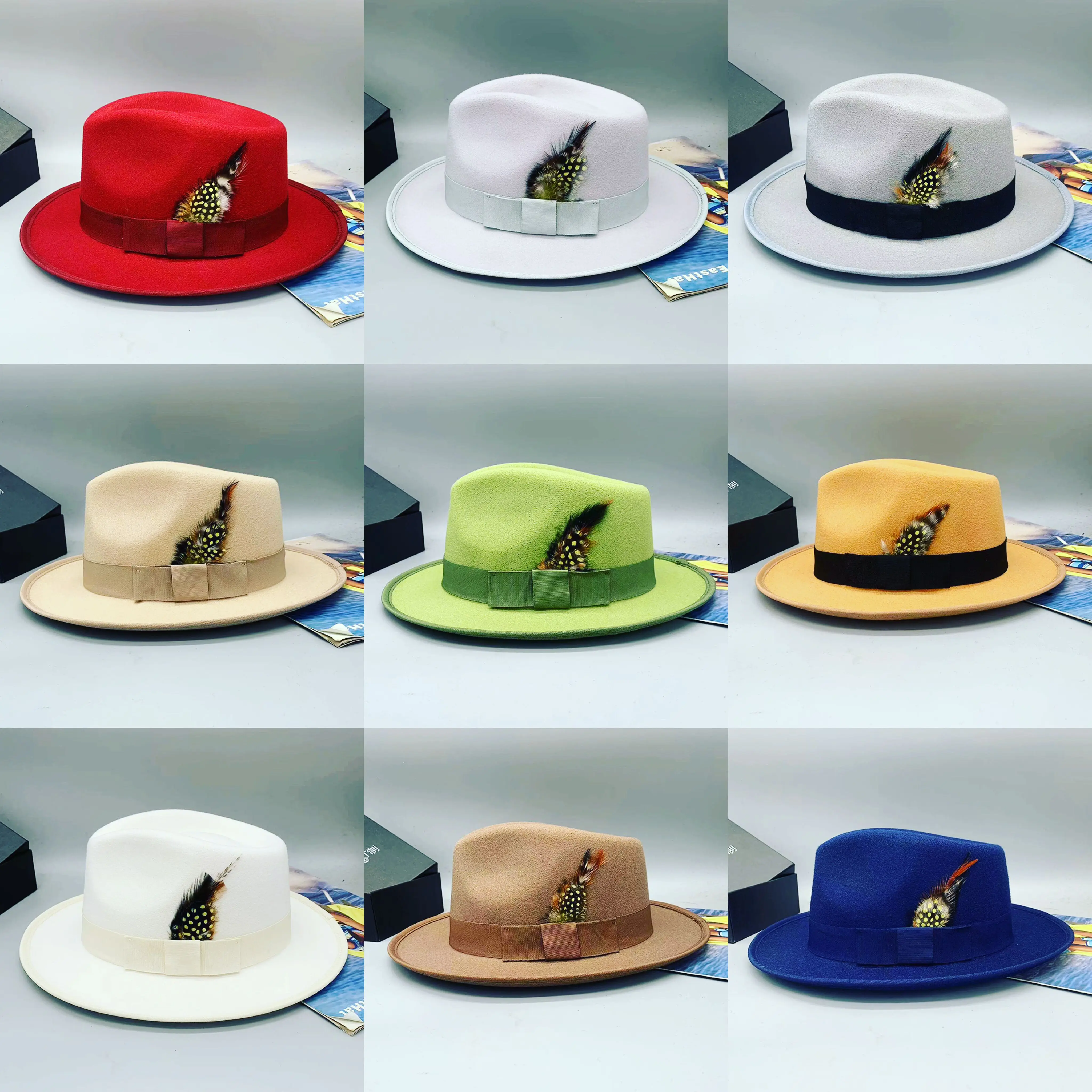 hats pie men wool hats lady hat felt church hat unisex bowknot jazz hat ...