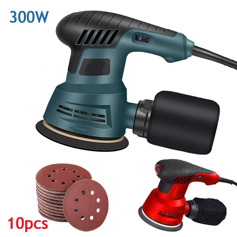 300W Electric Eccentric Sander 5 Inch 125mm Sanding Plate Electric ...