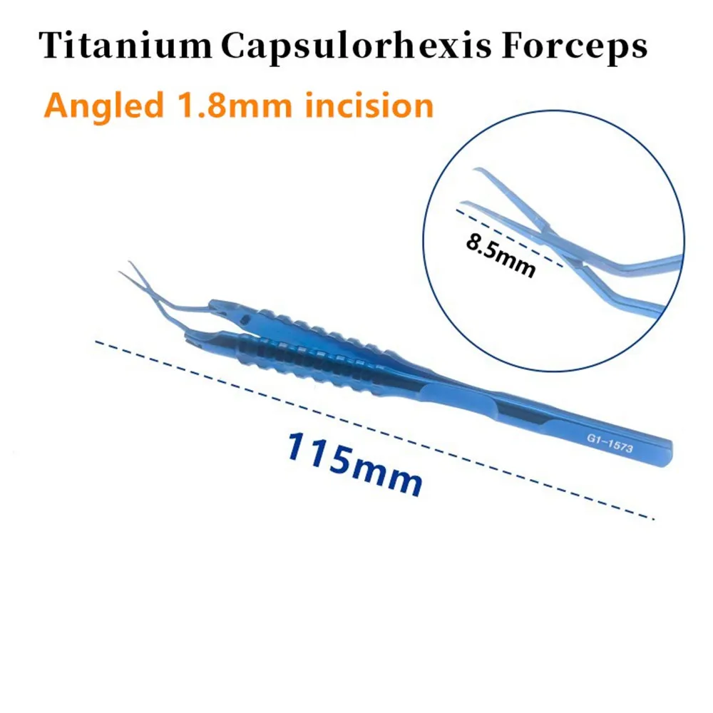 Titanium Utrata Capsulorhexis Forceps Micro Forceps Curved Angle Micro ...