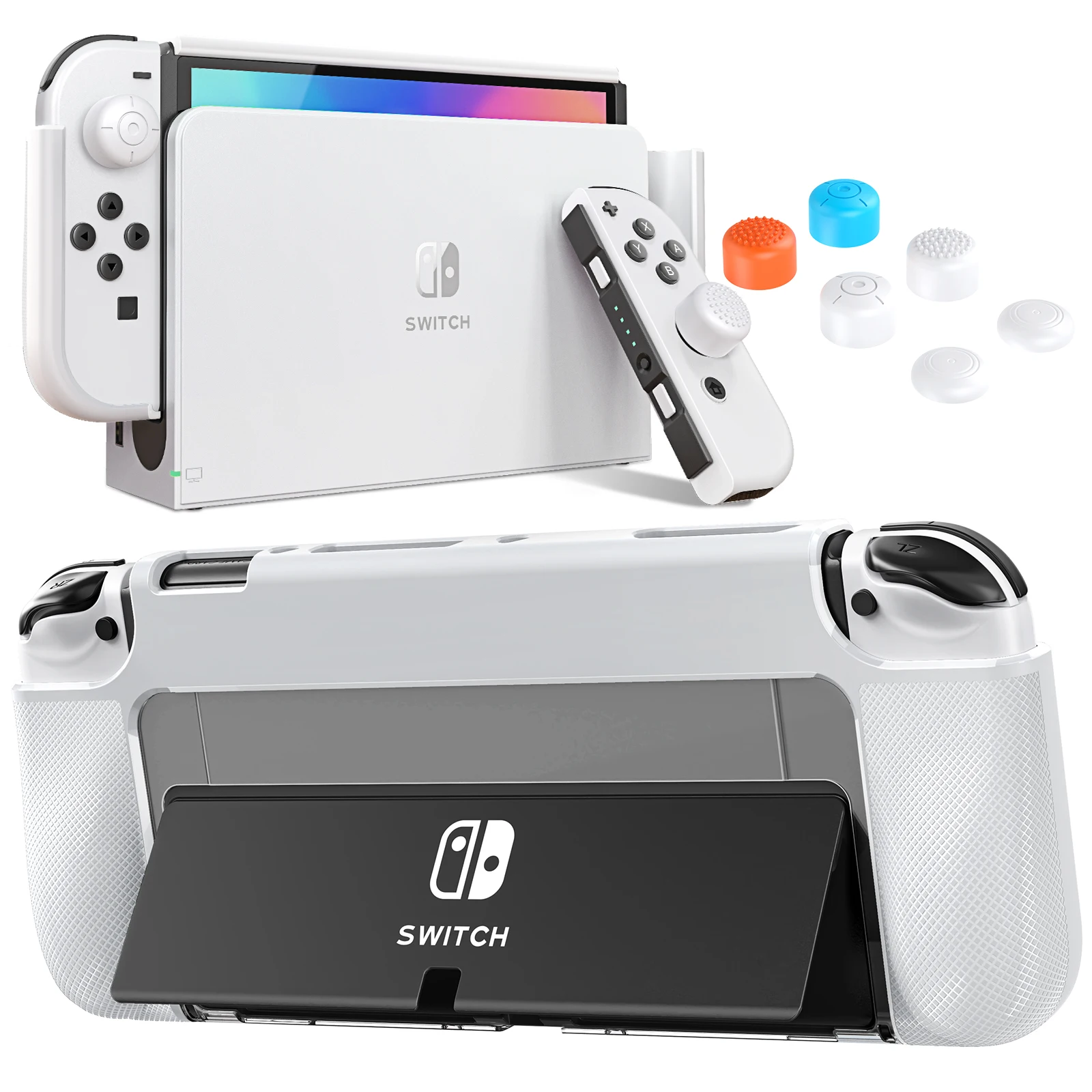 Heystop Dockable Case For Switch Oled Model, Tpu & Pc Protective Case ...