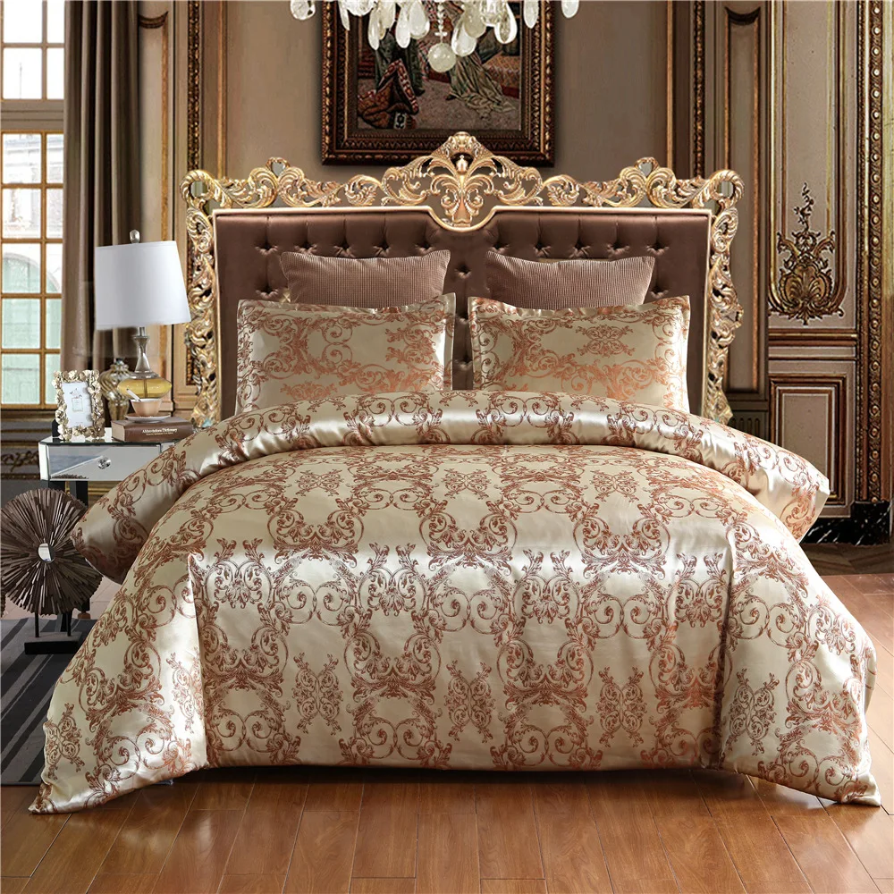 High-End-Jacquard-King-Size-Bedding-Set-Luxury-European-Wedding-Bedding ...
