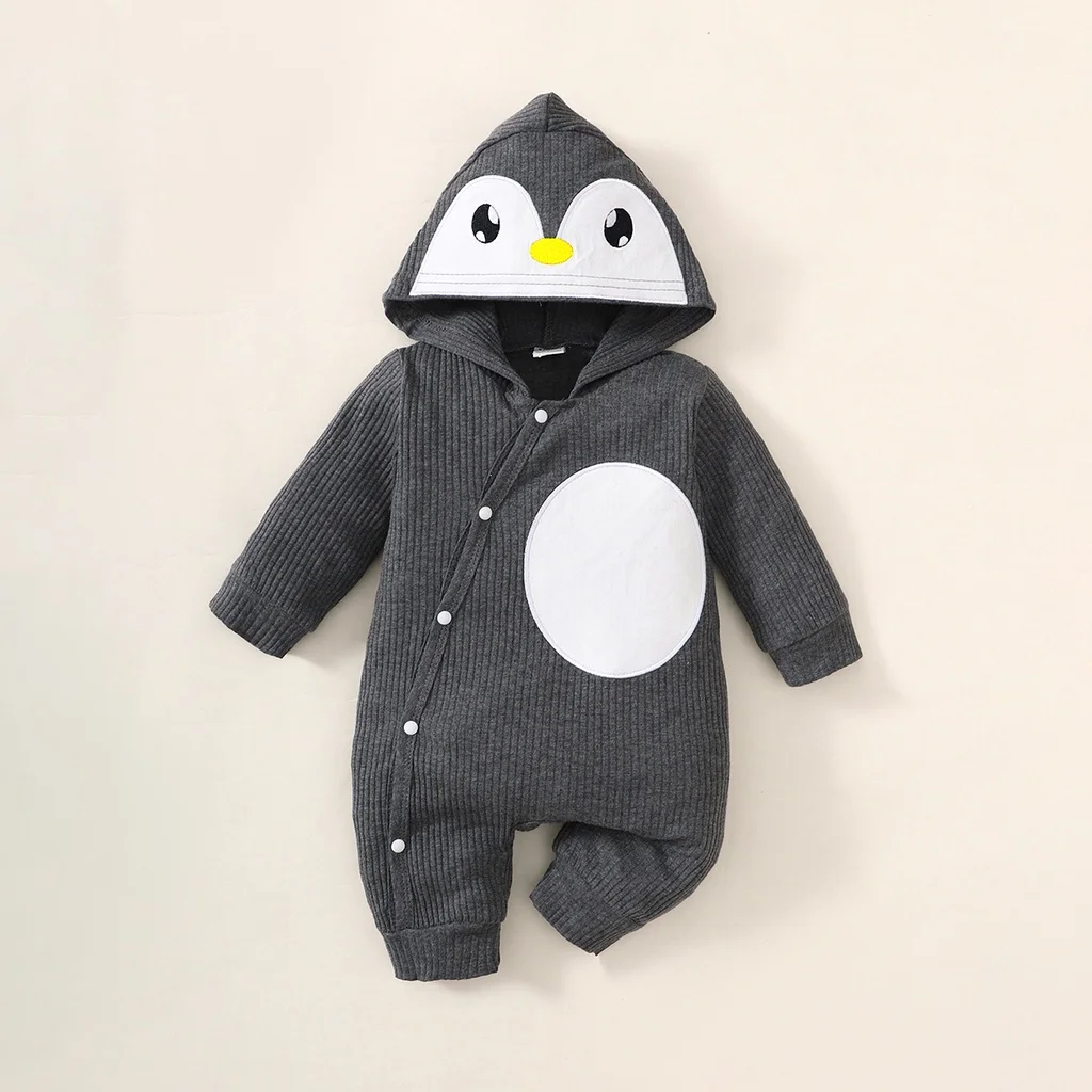 Mono-con-capucha-de-ping-ino-para-beb-mono-de-un-solo-pecho-pijama-de ...