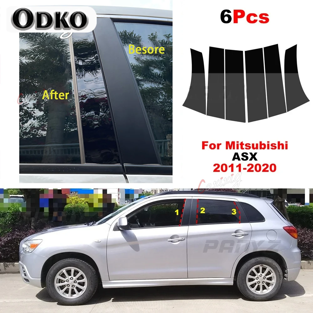 6PCS-Car-Window-Door-Column-Polished-BC-Pillar-Posts-Fit-For-Mitsubishi ...