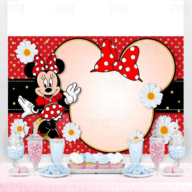 Red Minnie Mouse Background