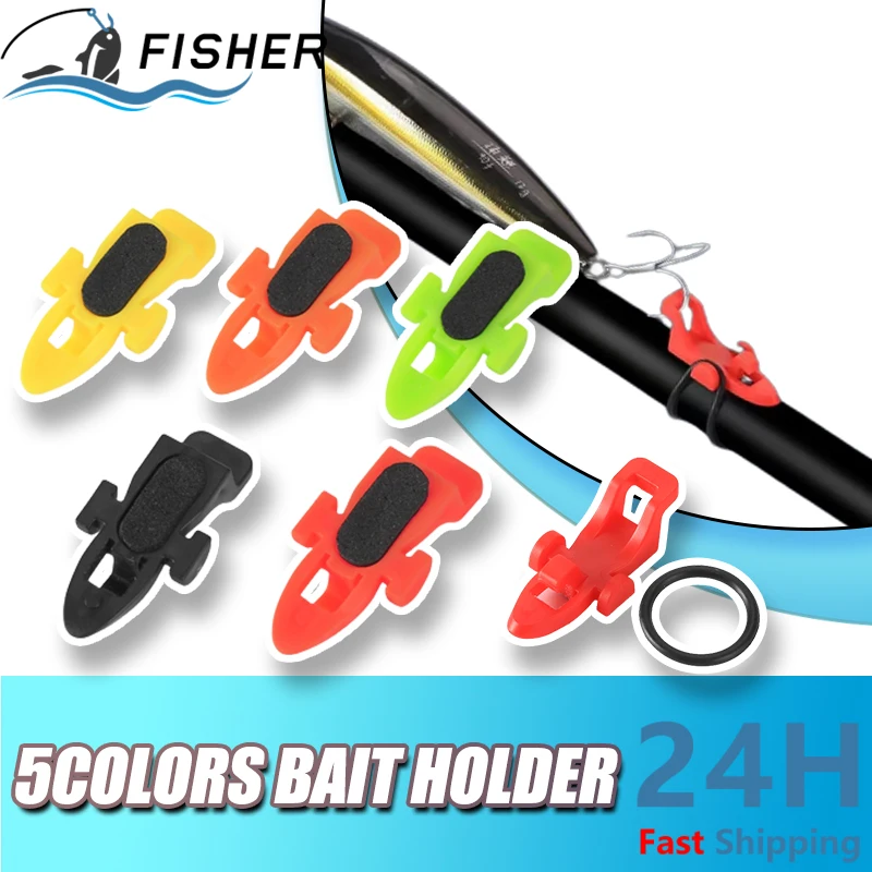 1-SET-Fishing-Hooks-Keeper-Lure-Bait-Holder-With-3-Rubber-Rings-For ...