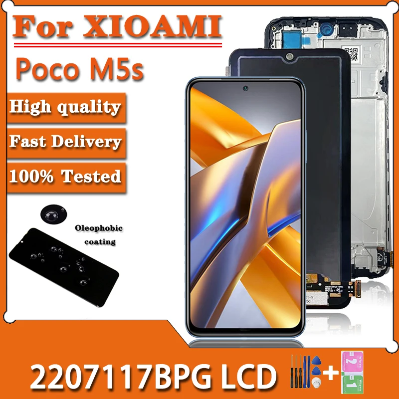6,43'' AMOLED Para Xiaomi Poco M5s M5S Lcd 2207117 Pantalla BPG con ...