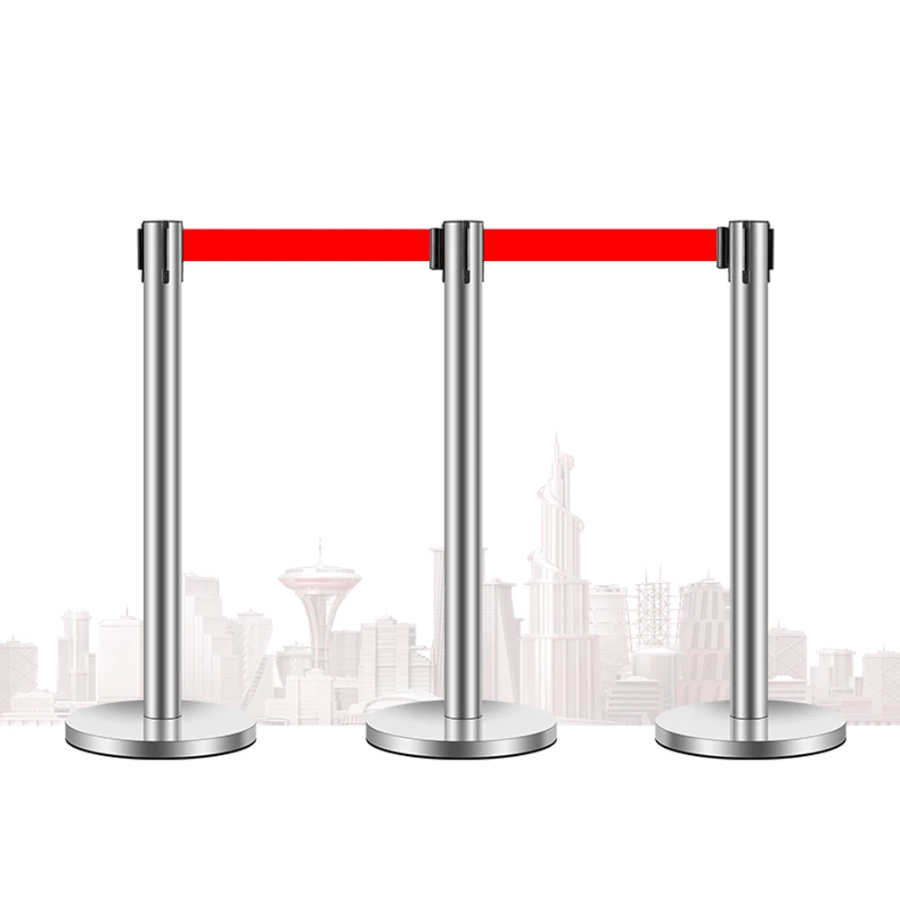 3Meters Stainless Steel Warning Line Traffic Queue Barrier Post Crowd ...