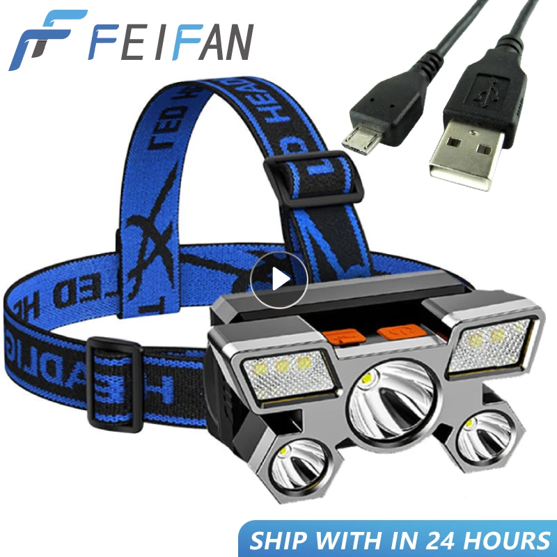 Powerful-Rechargeable-Head-Flashlight-For-Fishing-Led-Headlamp-Nitecore ...