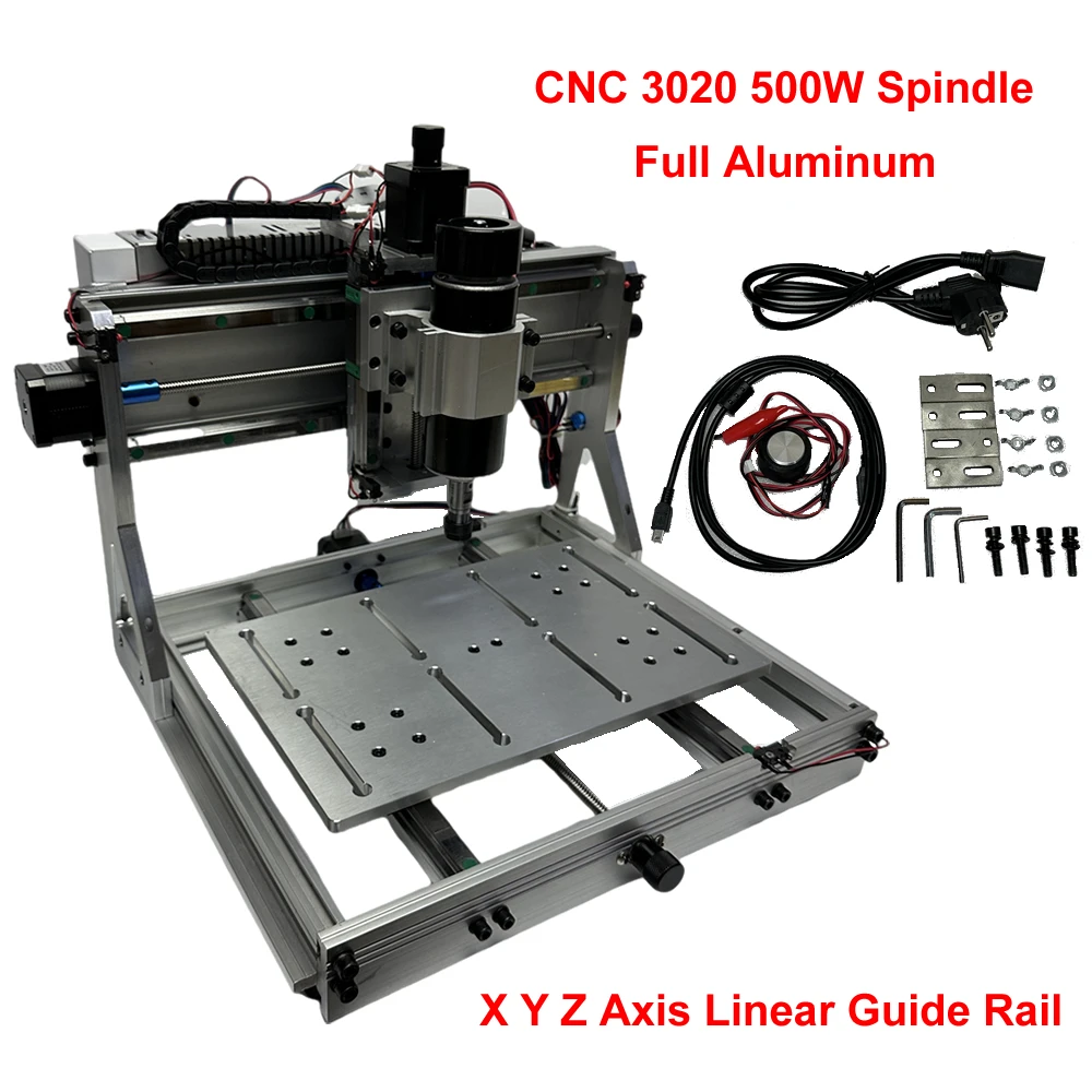 USB-CNC-Router-Linear-Guide-Rail-500W-Full-Aluminum-CNC-Engraving ...