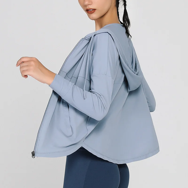 Women-Fitness-Jacket-Breathable-Sun-Protection-Sweatshirt-Loose-Sports ...