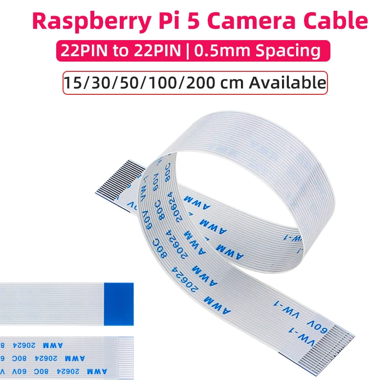 22 Pin to 22 Pin Flexible Flat Cable 0.5mm Wire Spacing 15 / 30 / 50 ...