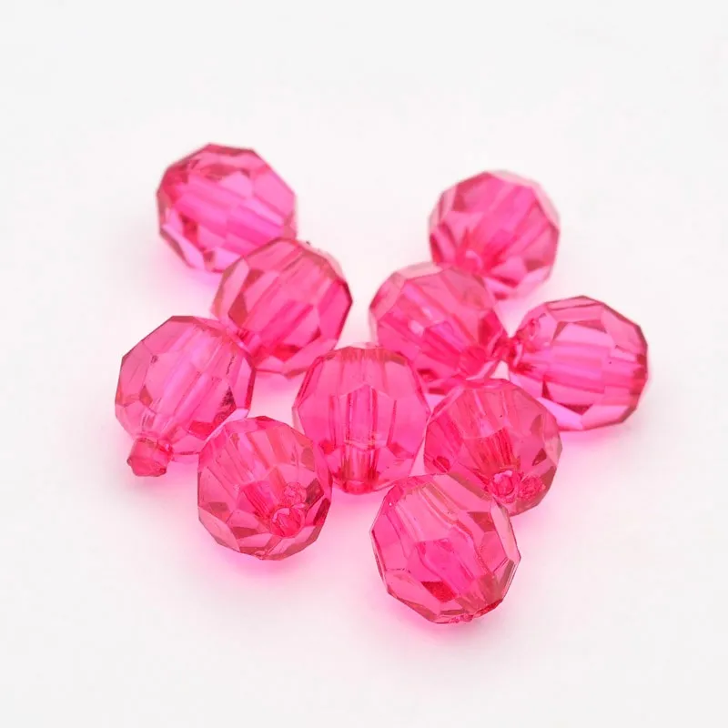 500g-Faceted-Transparent-Acrylic-Round-Beads-Deep-Pink-6mm-Hole-1mm ...
