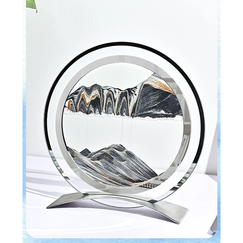 3D-Moving-Sand-Art-Quicksand-Painting-Round-Liquid-Hourglass-Sandscape ...