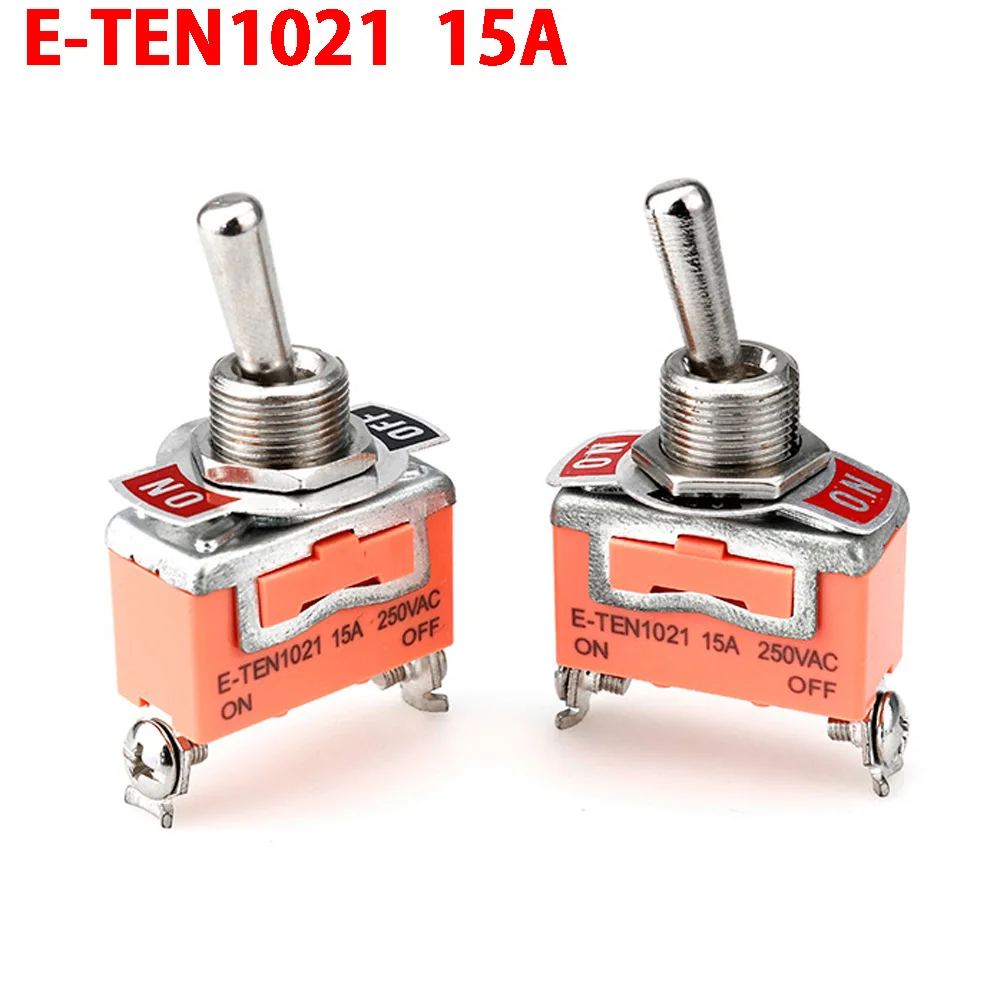 E-TEN1021 Toggle Switch 2 Terminal ON-OFF-ON 2 Positions 2 Pin Swithes ...
