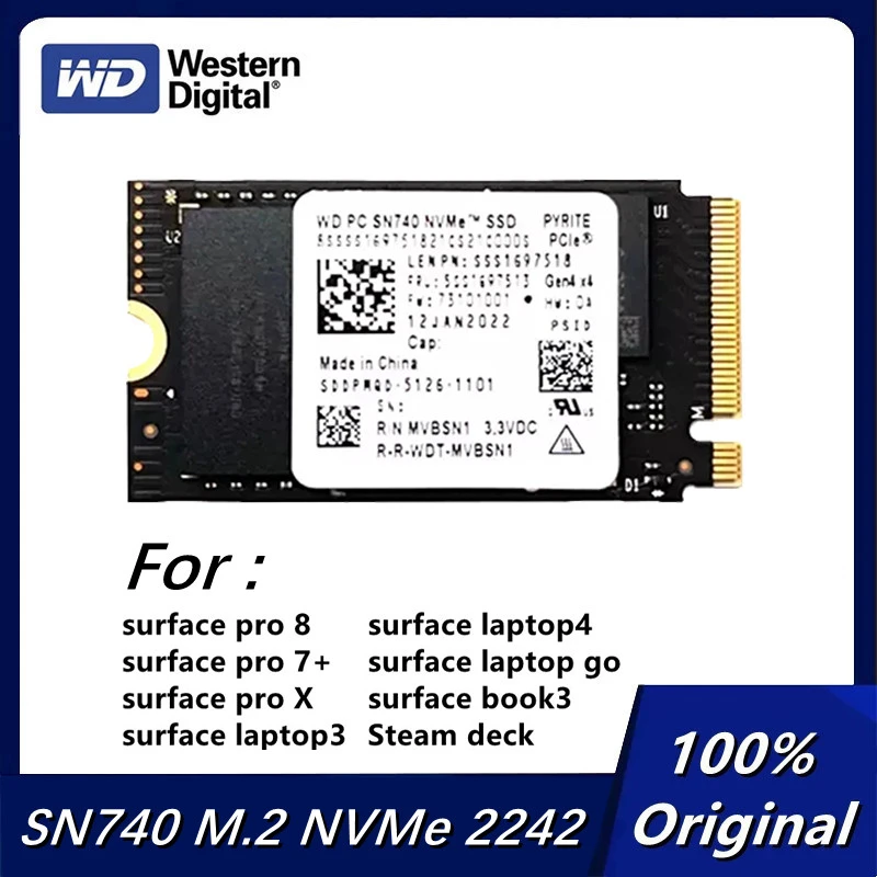 Western digital wd sn740 m.2 nvme 2242 1tb 2tb 512gb 256gb ssd unidade ...