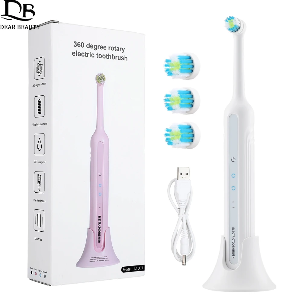 Cepillo-de-dientes-el-ctrico-giratorio-con-4-cabezales-de-repuesto-de ...