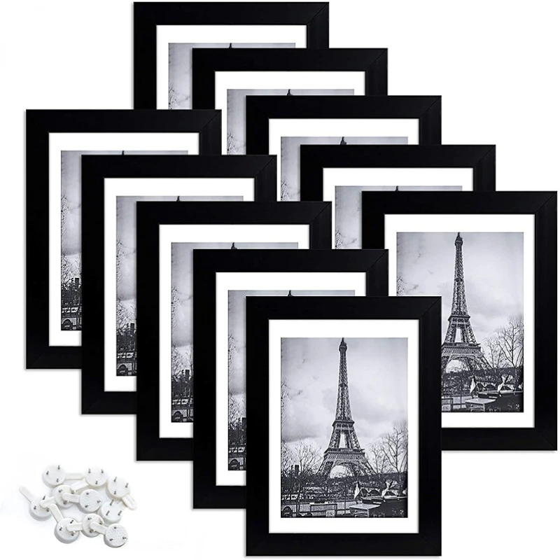 Wall Photo Frame Black White | Black Wall Hanging Photo Frame - Picture ...