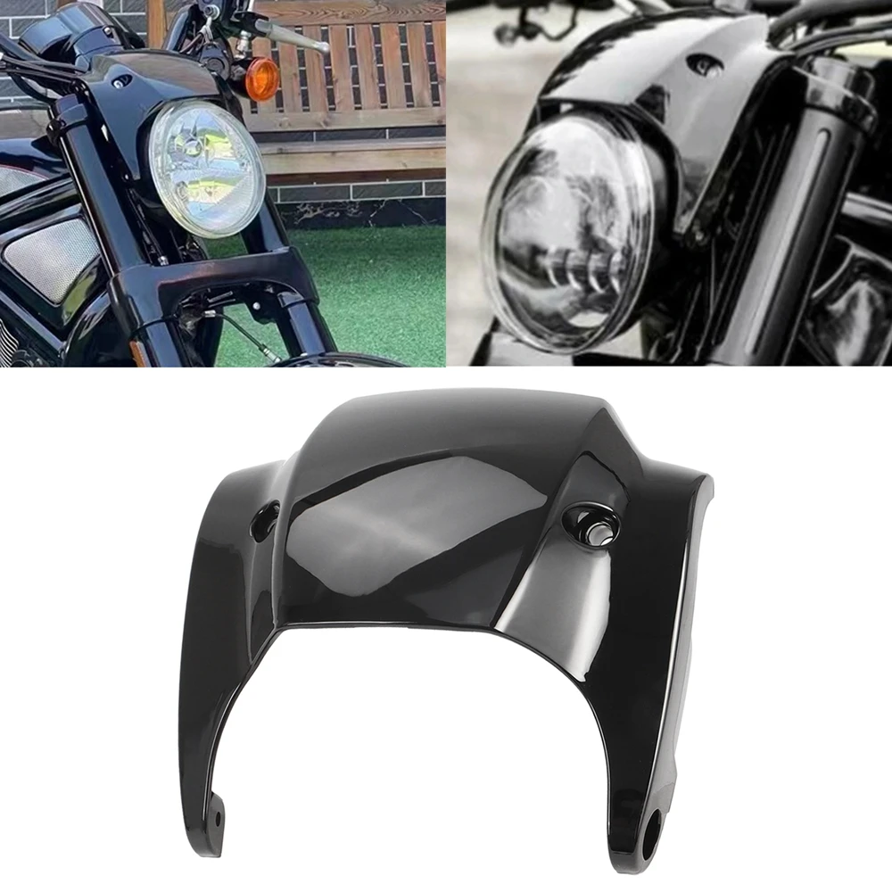 Motorcycle Gloss Black Short Front Mask Headlight Fairing Cover For ...