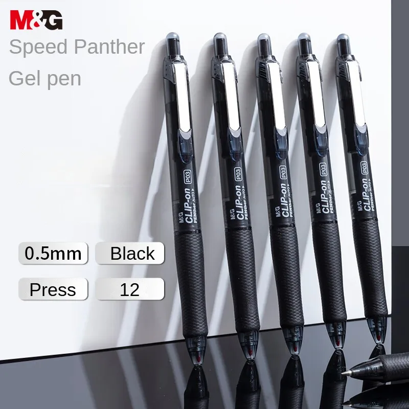 M-G-0-5mm-Black-Gel-Pen-Black-Panther-Series-Signature-Pen-Business ...