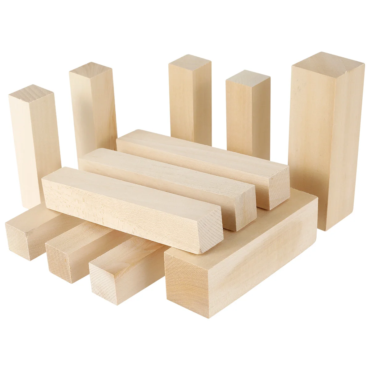 12Pcs Basswood Carving Block Natural Soft Wood Carving Block Portable ...