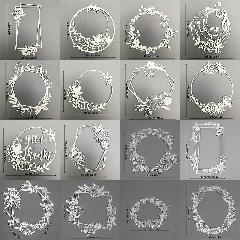 Metal-Corte-morre-para-Scrapbook-Papel-Artesanato-Folha-Flor-Guirlanda ...