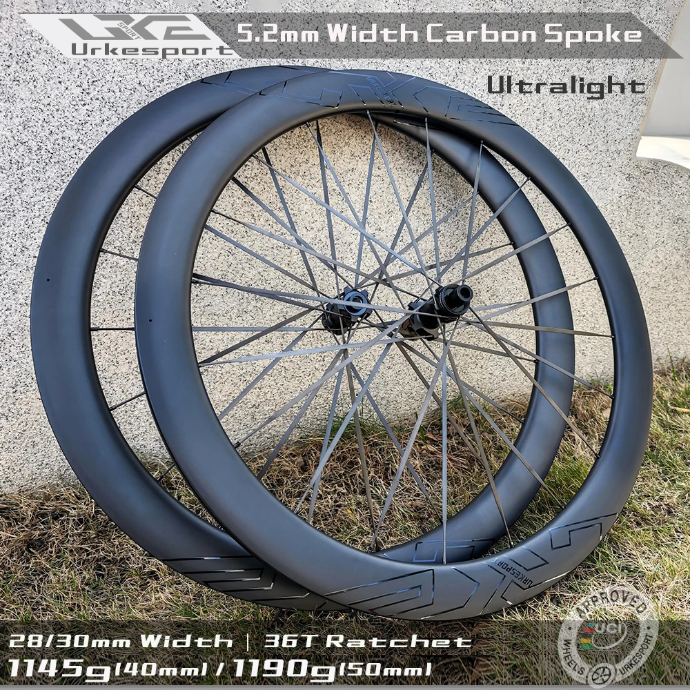700c Ultralight 1145g 5.2mm Carbon Spoke Wheels Normal / Ceramic ...