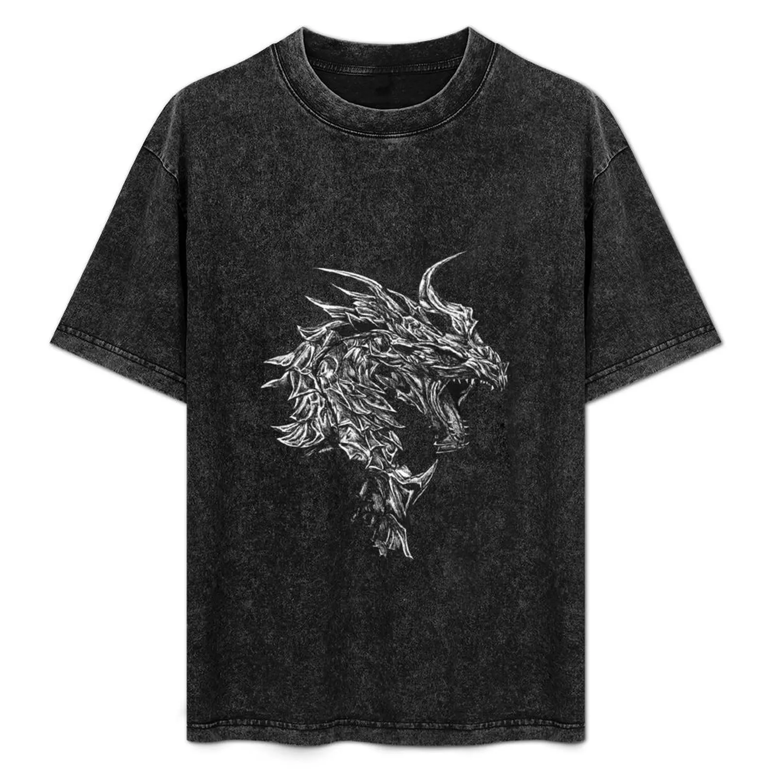DRAGON SKYRIM T-Shirt Luxury Man Rapper Graphic Tees Fruit of The Loom ...